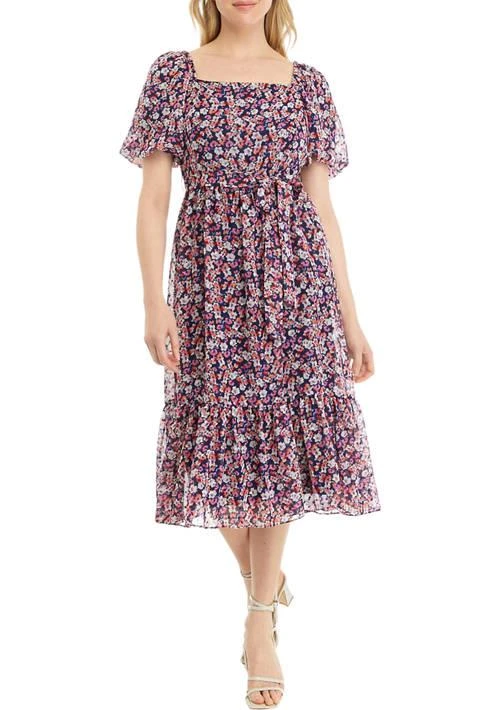 Sandra Darren Darren Womens Printed Chiffon Midi Dress - Dresses ...
