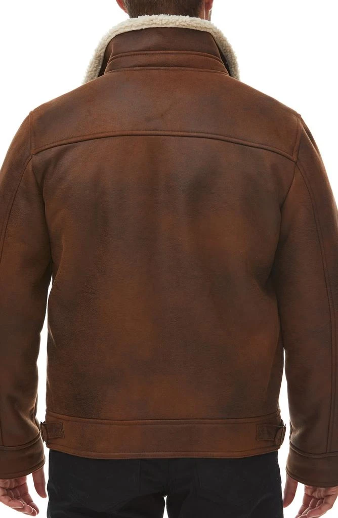 Rainforest Faux Shearling Lined Leather Aviator Jacket - Jackets ...