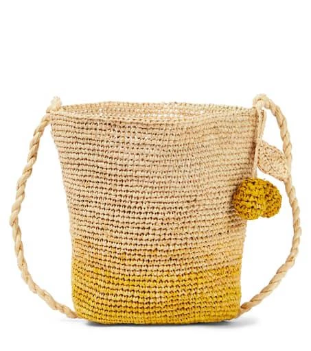 Bonpoint Aphyllante raffia shoulder bag - Luggage & Travel Gear ...