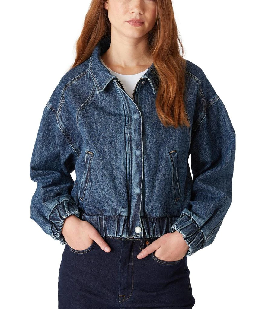 Blank NYC Denim Bomber Jacket - Jackets - Free Shipping - BeyondStyle