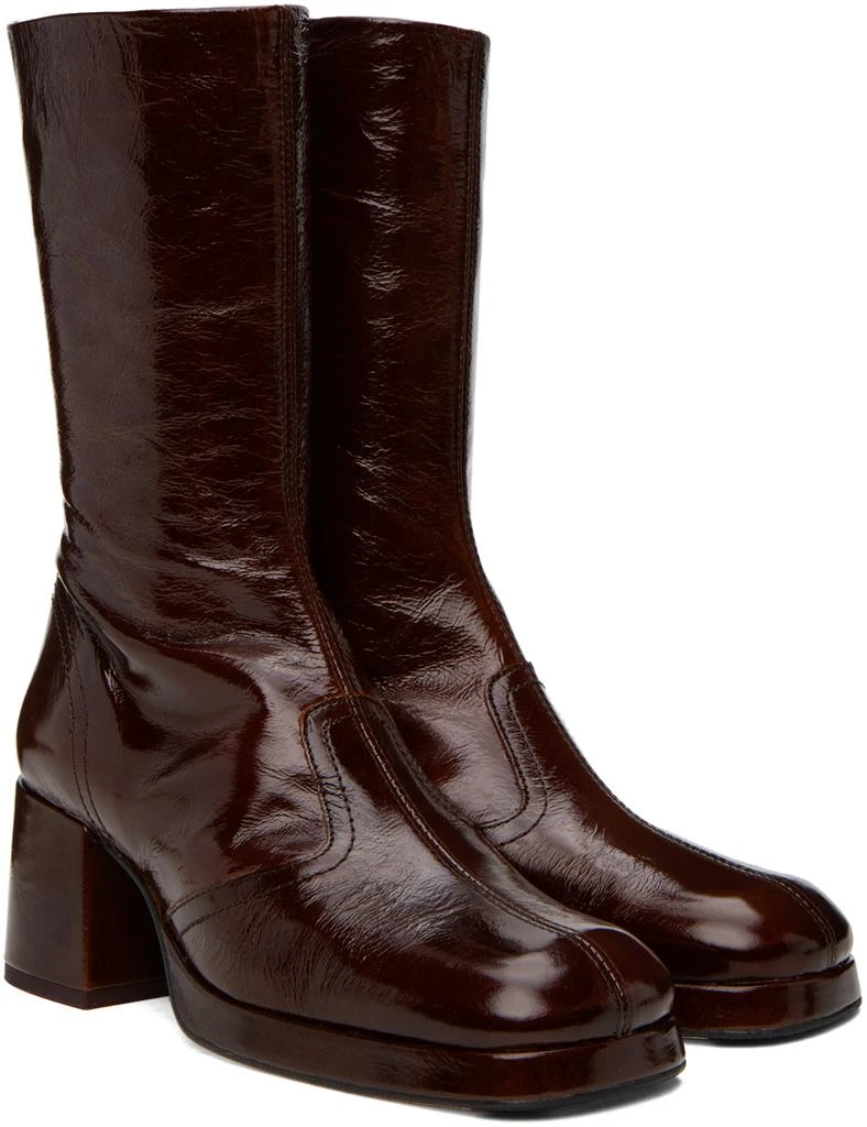 Miista Burgundy Cass Boots - Boots - BeyondStyle