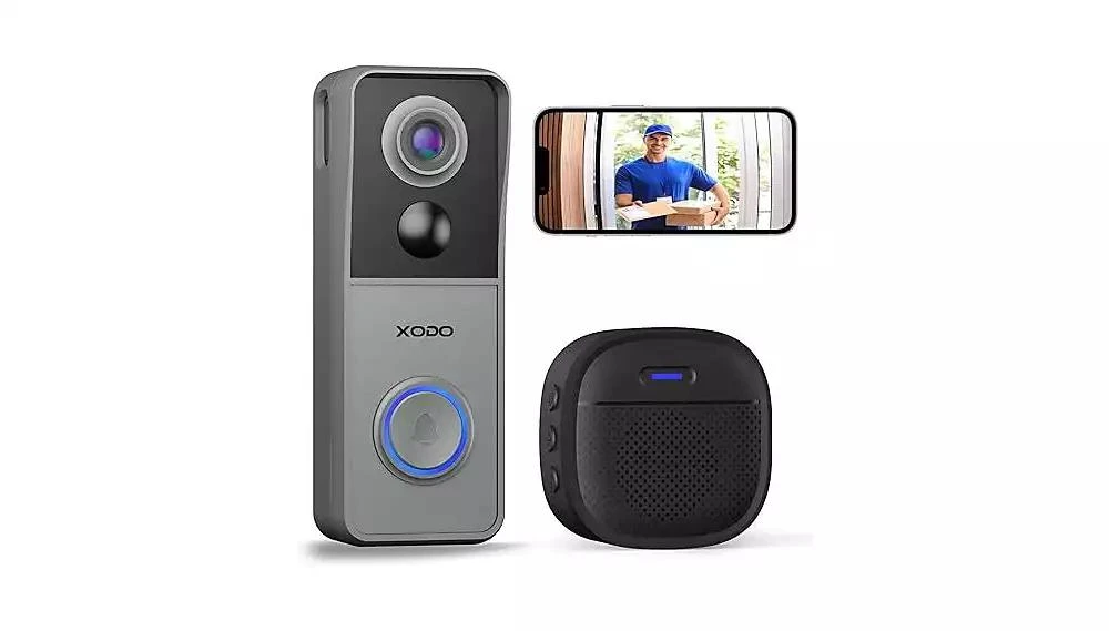 Xodo VD2 Smart Wi-Fi Wireless Video Doorbell with 2K QHD Camera and ...