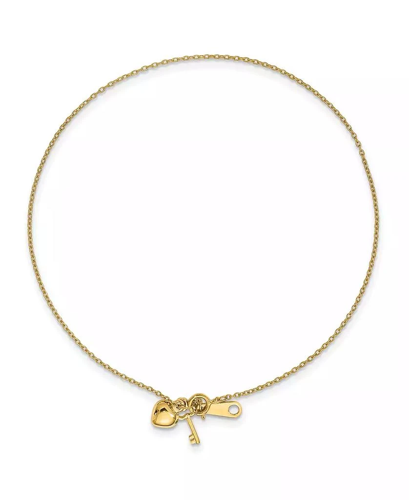 Shop Heart and Key Anklet in 14k Gold on Sale at BeyondStyle – Get 65% ...