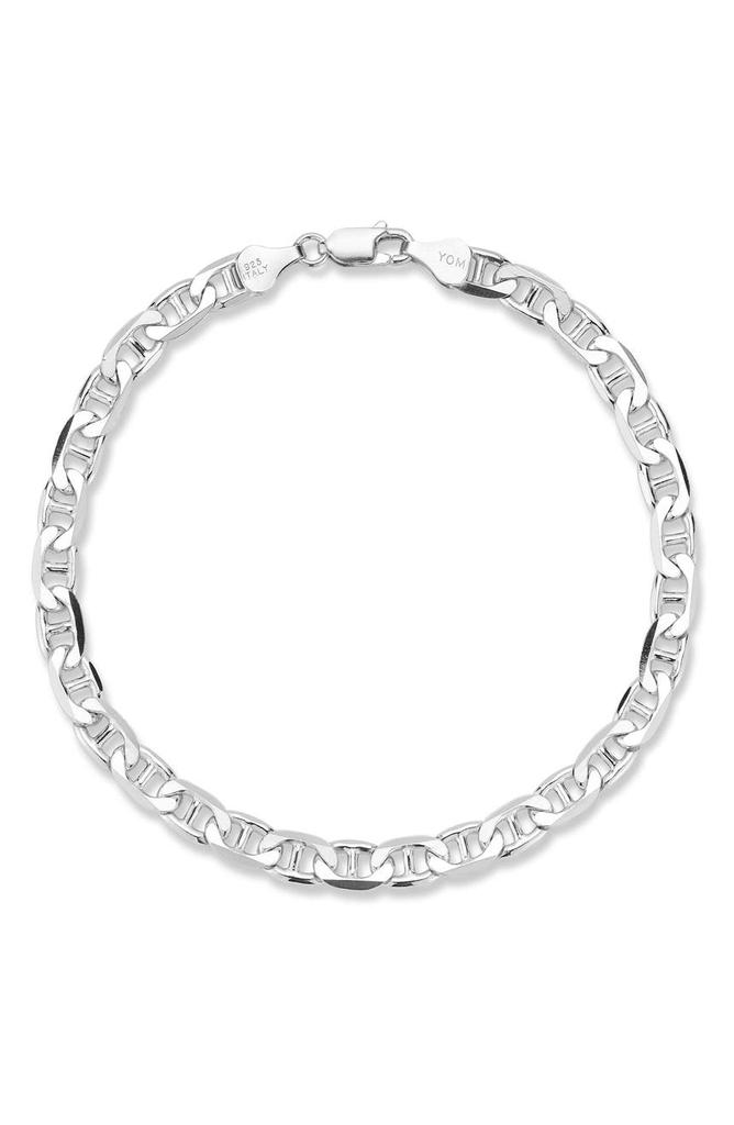 Milanesi and Co Sterling 6mm Mariner Link Chain Bracelet Silver