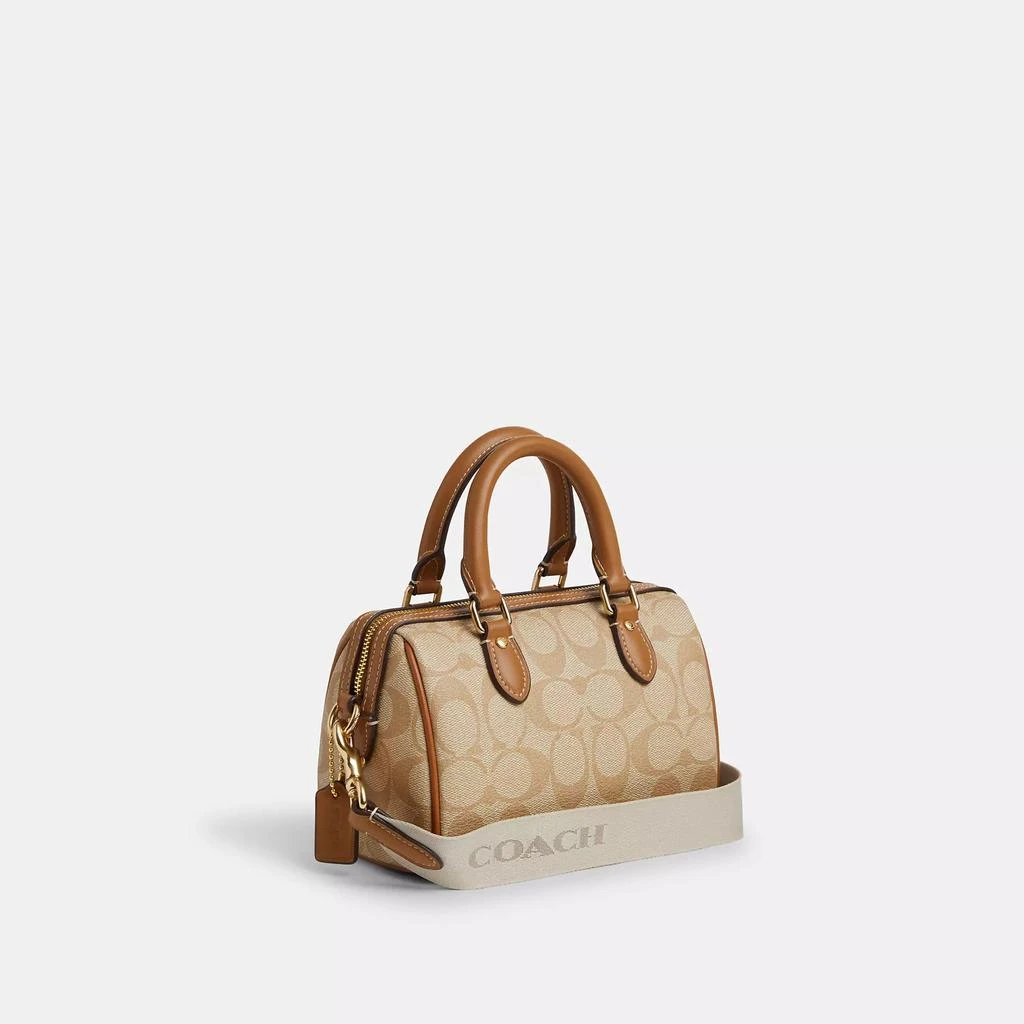 Coach Mini Rowan Crossbody In Signature Canvas With Stripe - Crossbody ...
