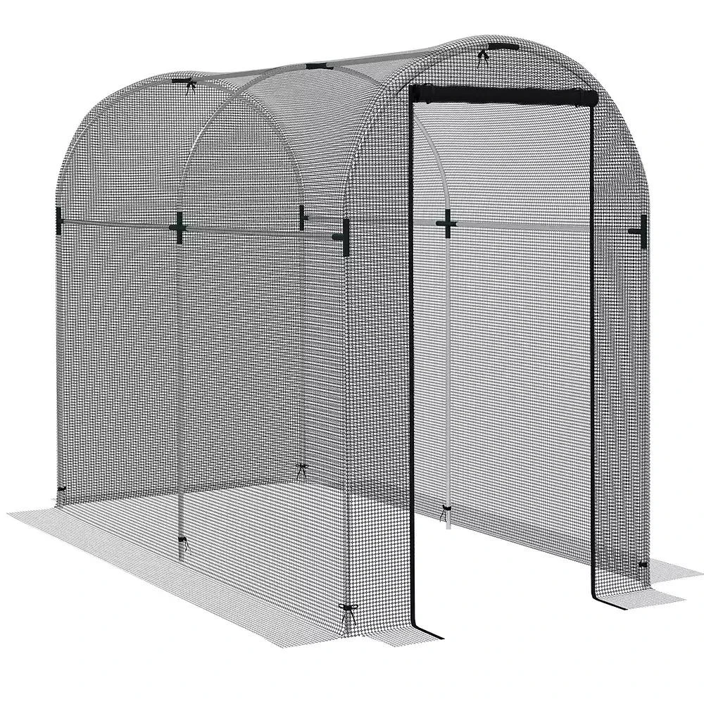Outsunny 4' x 8' Plant Protection Tent Crop Cage with Door, - Camping ...