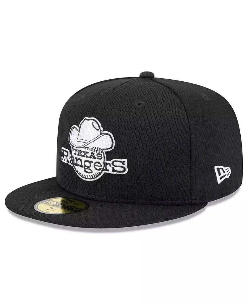 New Era Men's Black Texas Rangers 2025 MLB Clubhouse 59FIFTY Fitted Hat ...