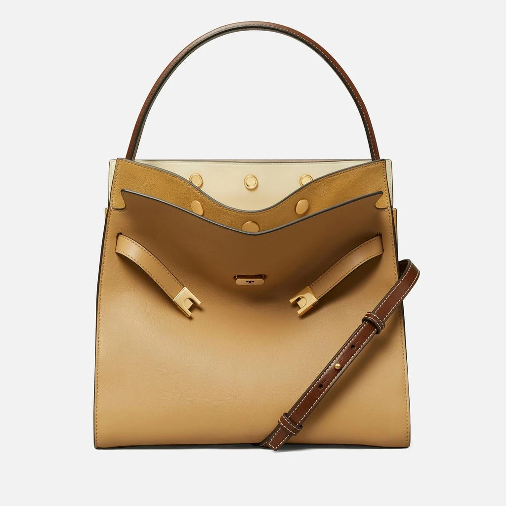 Shop Tory Burch Lee Radziwill Leather And Suede Double Bag on Sale at ...