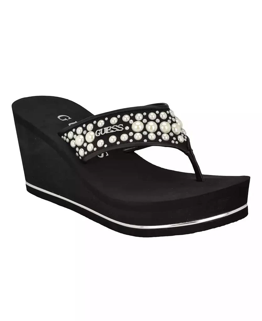 GUESS Women's Silus Embellished Platform Wedge Sandals - Shoes - Free ...