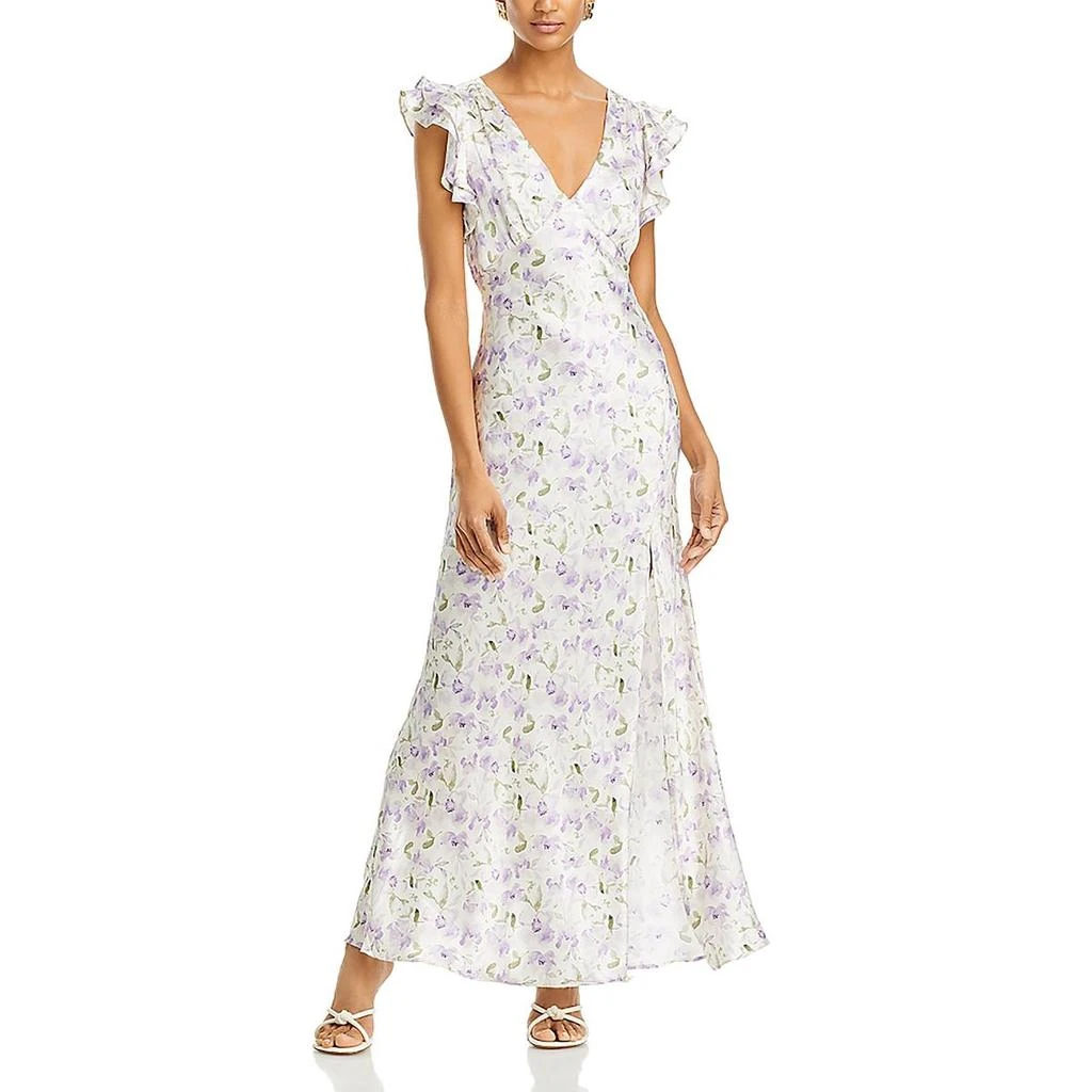 ASTR Womens V Neck Floral Print Maxi Dress - Dresses & Skirts - Free ...