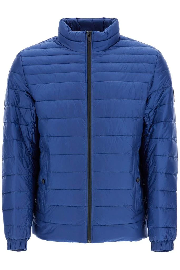 Hugo Boss lightweight jacket with horizontal blue stripes and high ...