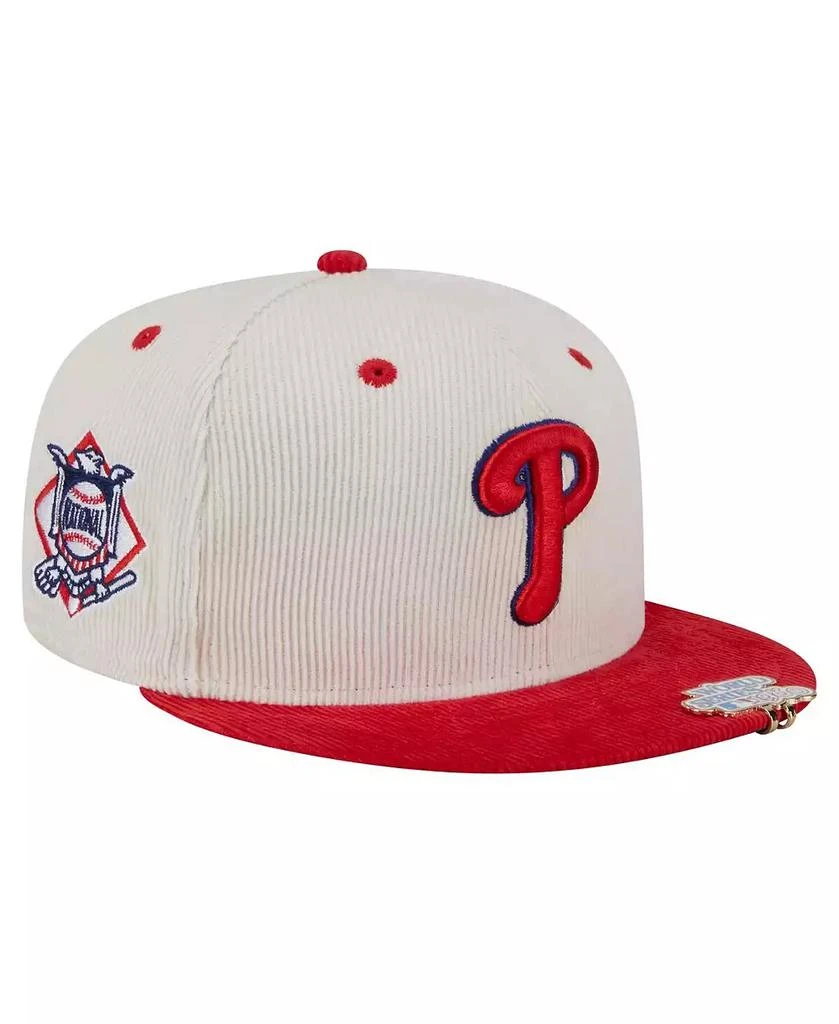New Era Men's Cream/Red Philadelphia Phillies Two-Tone Corduroy 59FIFTY ...