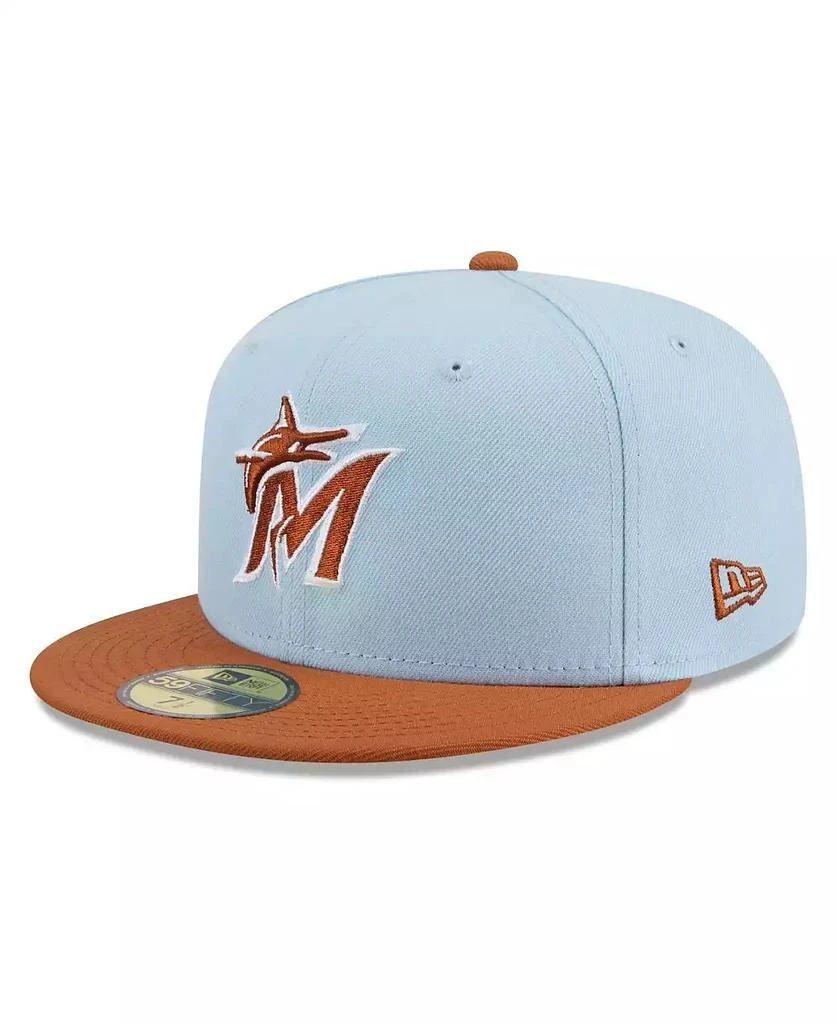 New Era Men's Light Blue/Brown Miami Marlins Spring Color Basic Two ...