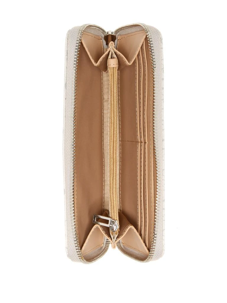 Shop Abree Logo Floral Saffiano Medium Zip-Around Wallet on Sale at ...