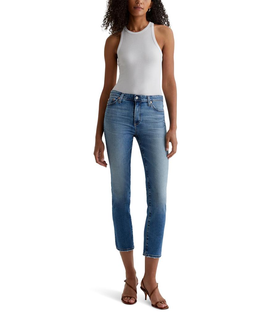 Shop Mari Mid Rise Slim Straight Crop Jeans in 13 Years Reign on