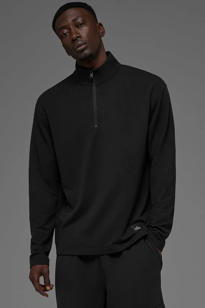 Alo Double Take Long Sleeve 1/4 Zip - Espresso - Free Shipping ...