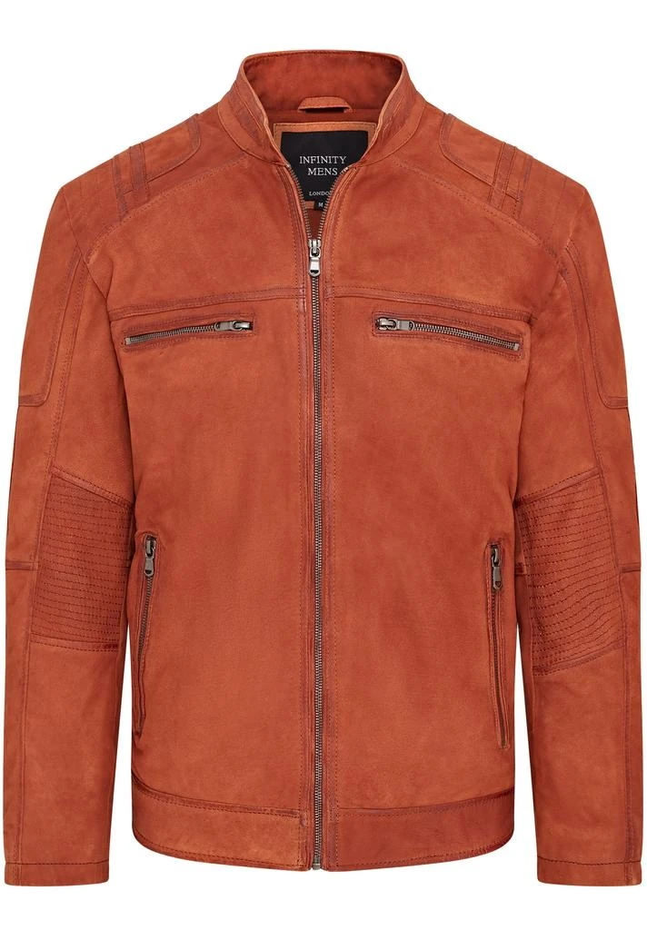 Infinity Leather Mens Buff Leather Cafe Racer Biker Jacket - Jinan ...