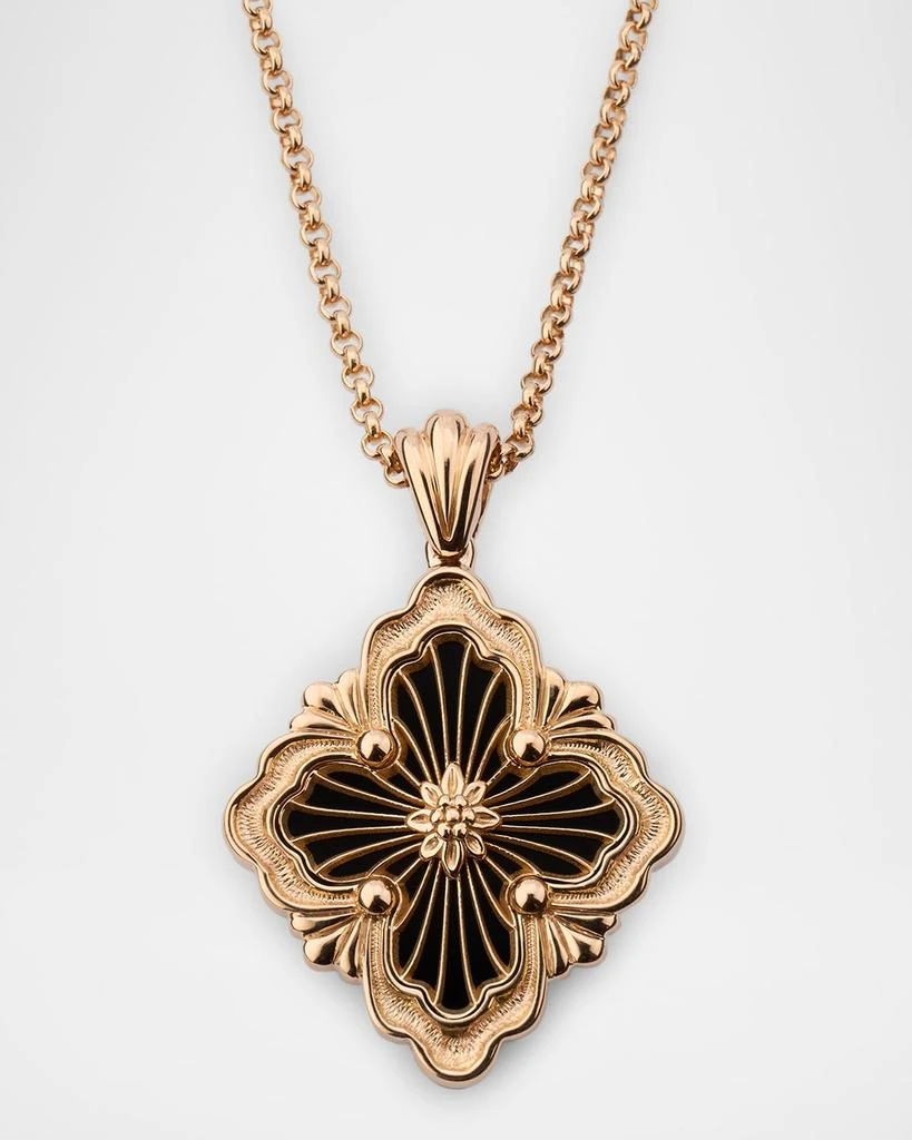 Buccellati Opera Tulle Onyx Pendant Necklace in 18K Pink Gold, Large ...
