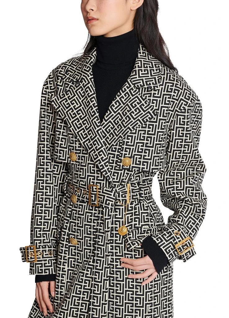 Balmain Monogrammed trench coat - Coats - Free Shipping - BeyondStyle