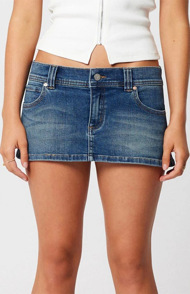 ABRAND Petra 00 Super Low Denim Mini Skirt - Dresses & Skirts - Free ...