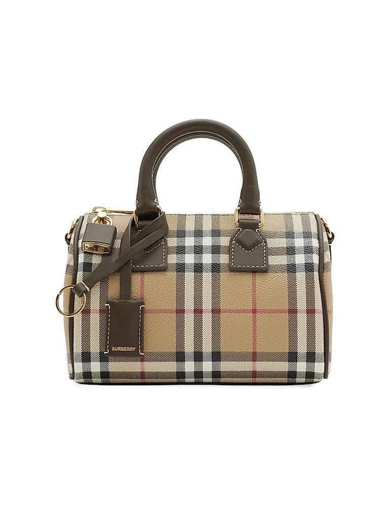 Burberry Mini Signature Check Bowling Bag - Crossbody Bags - Free ...