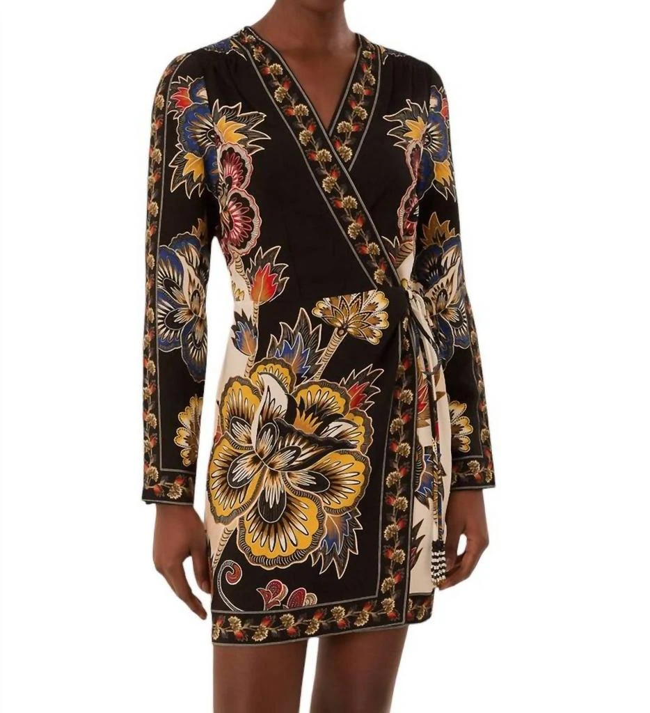 Farm Rio Farm Rio - Maxi Floral Wrap Mini Dress - Dresses & Skirts ...