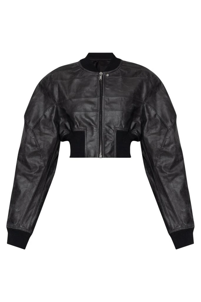 Rick Owens Rick Owens Hollywood Girdered Cropped Bomber Jacket ...