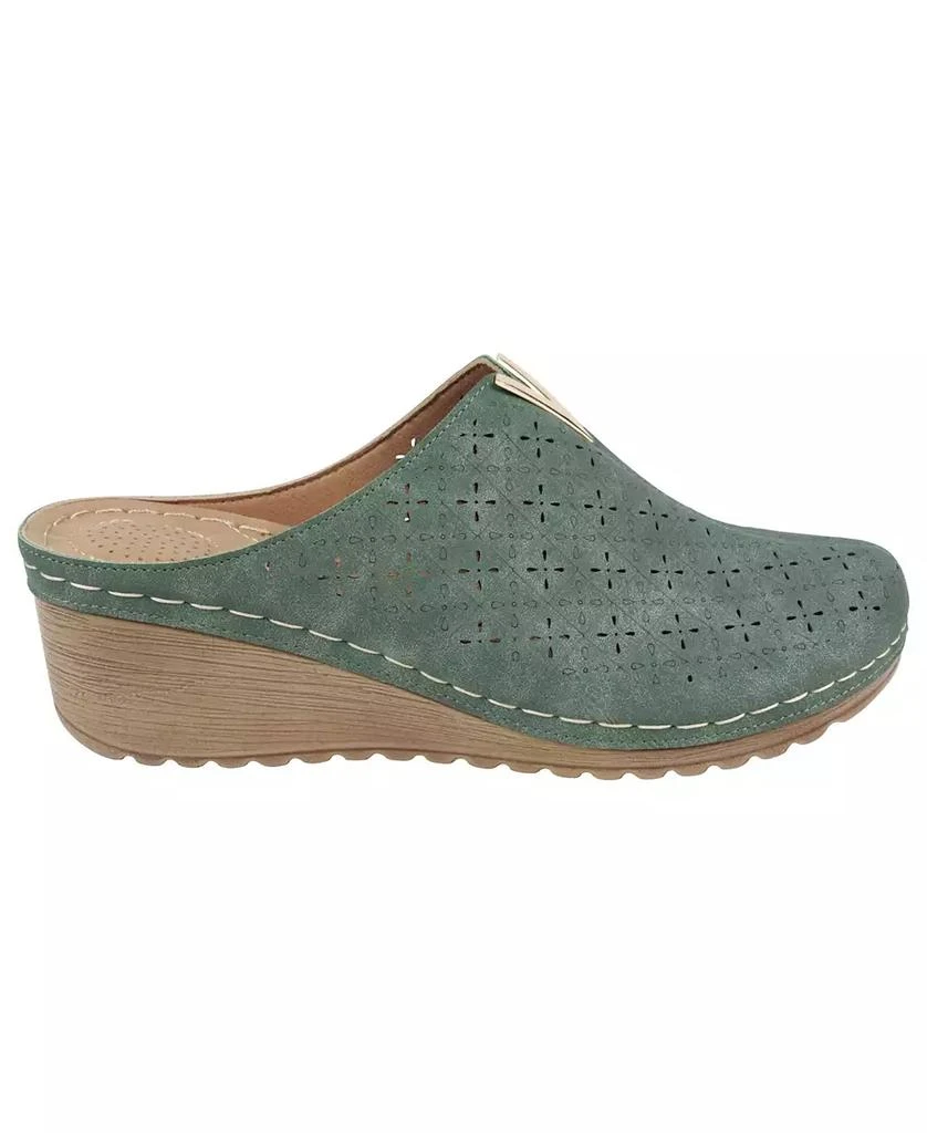 GC Shoes Women's Camille Perforated Wedge Mules - Slippers - Free ...