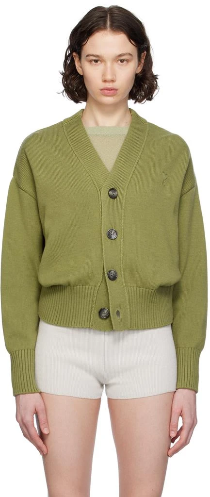 AMI Green Ami de Cœur Cardigan - Women's Cardigans - BeyondStyle