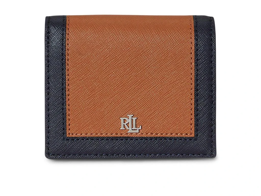 Shop Color-Blocked Leather Compact Wallet on Sale at BeyondStyle – Get ...