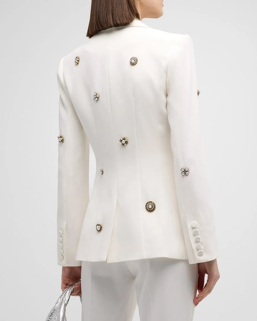 Shop Cheyenne Golden Charm Embroidered Crepe Blazer on Sale at ...
