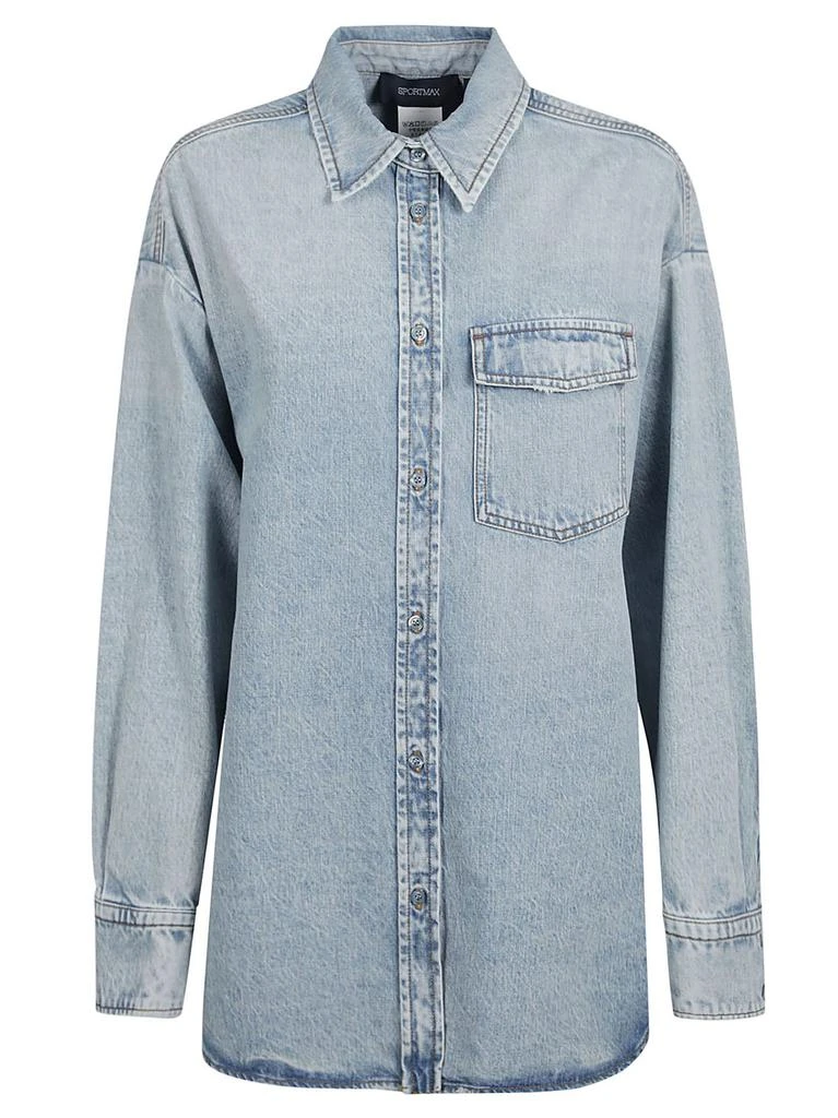 Max Mara Sportmax Buttoned Long-Sleeved Denim Shirt - Shirts - Save ...