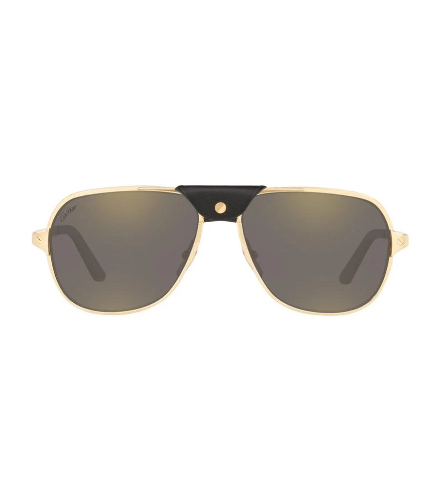Cartier Gold Frame Pilot Sunglasses - Accessories - BeyondStyle