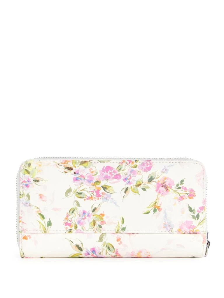 Shop Abree Logo Floral Saffiano Medium Zip-Around Wallet on Sale at ...