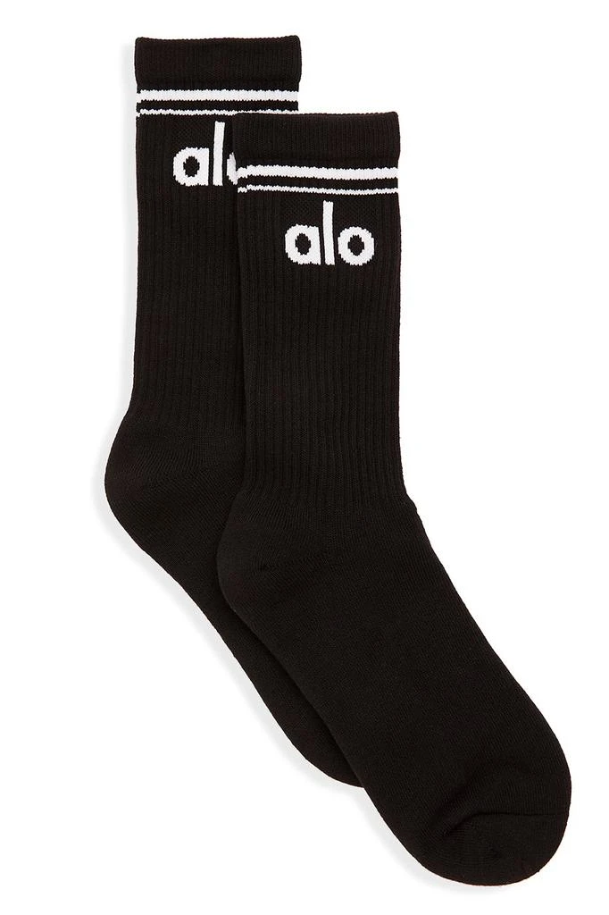 Alo Unisex Throwback Sock - Black/White - Free Shipping - BeyondStyle