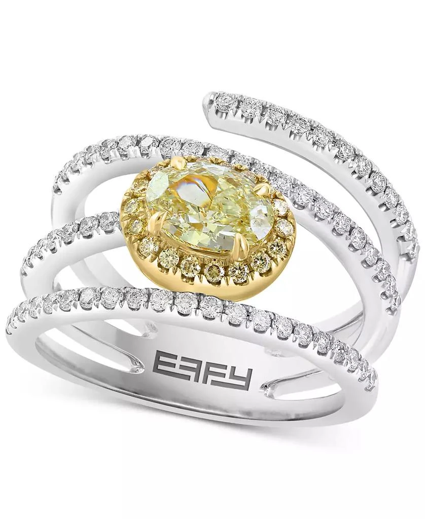 Shop EFFY® Yellow Diamond (1-1/10 ct. t.w.) & White Diamond (1/2 ct. t ...