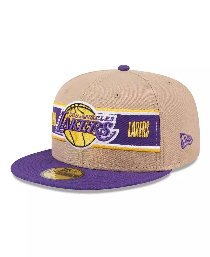 New Era Men's Tan/Purple Los Angeles Lakers 2024 NBA Draft 59FIFTY ...