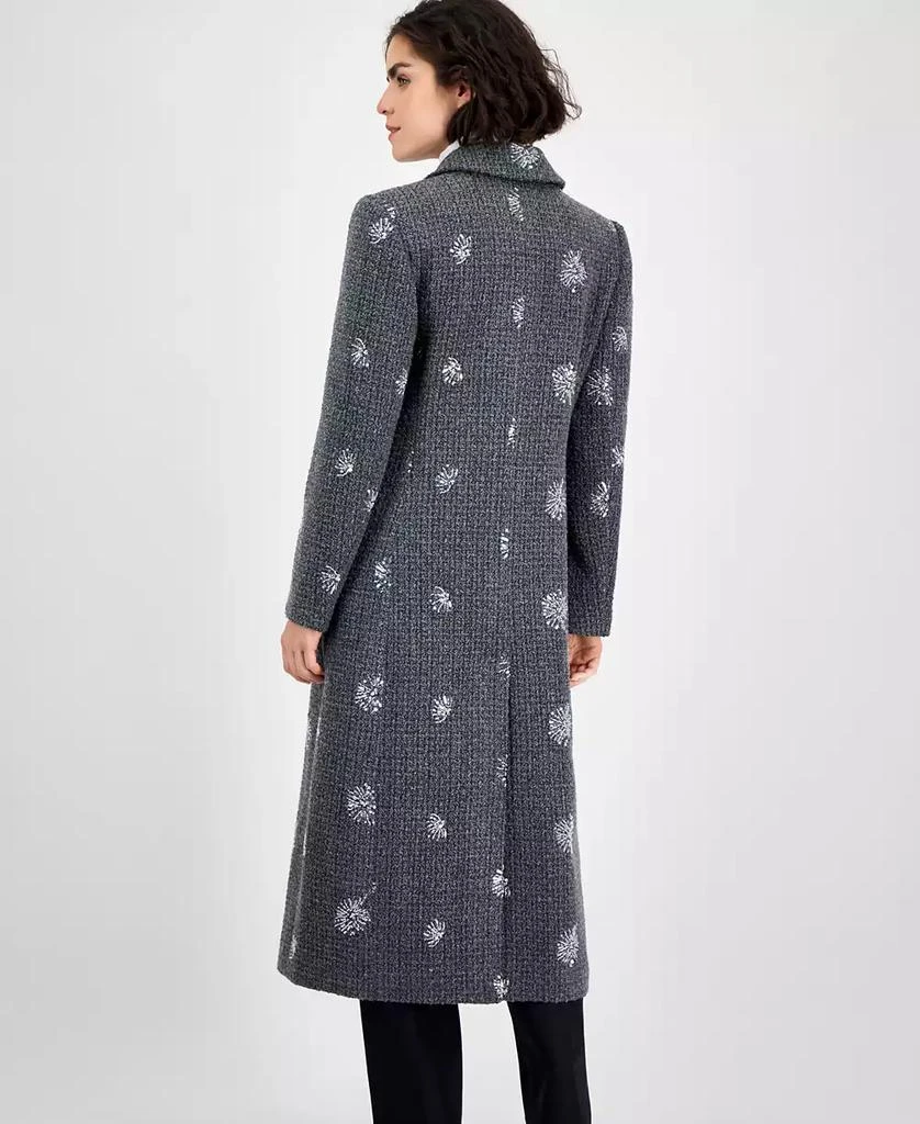 Shop Women's Single-Breasted Sparkle Bouclé Maxi Coat on Sale at ...